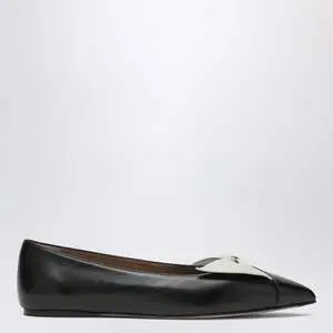FERRAGAMO Soft Bow Ballerina Flats - Black