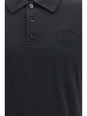 Burberry Piqué Polo Shirt - Blue