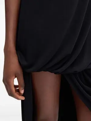 Jacquemus La Robe Peplo Courte Asymmetrical Draped Dress