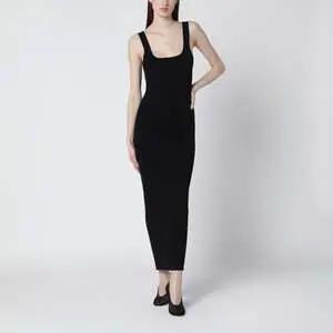 ENTIRE STUDIOS Viscose Jersey Fitted Dress - Black