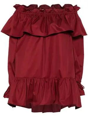 Saint Laurent Off-shoulder Mini Dress