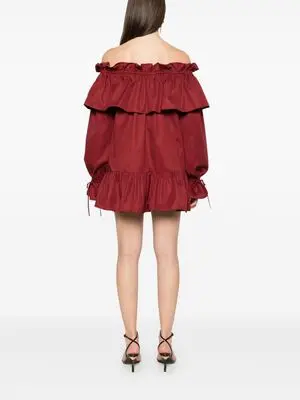 Saint Laurent Off-shoulder Mini Dress