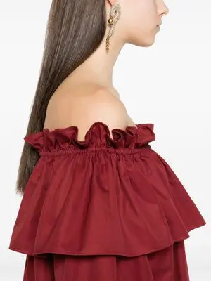 Saint Laurent Off-shoulder Mini Dress