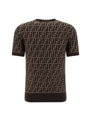 Fendi Ff Pattern Jacquard T-shirt