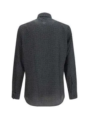 TOM FORD Crepe De Dhine Polka Dot Shirt - Black