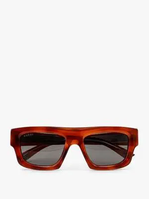 Gucci Acetate Rectangular Sunglasses - Multicolor