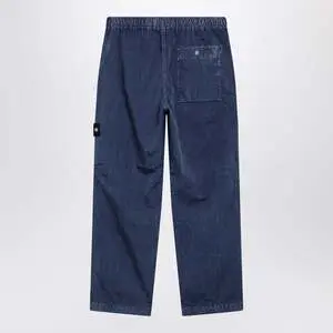 Stone Island Loose-fit Fatigue Pants In Compact Nylon