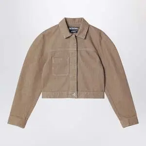 Jacquemus Beige Cotton Denim Cargo Jacket - Cream