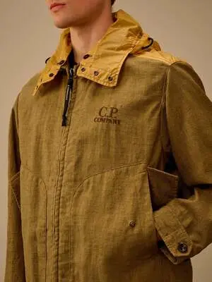 C.P. COMPANY Garment Dyed Hooded Jacket