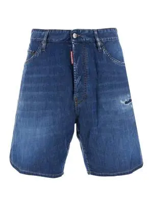 Dsquared2 Denim Shorts With Five-pocket Details - Multicolor
