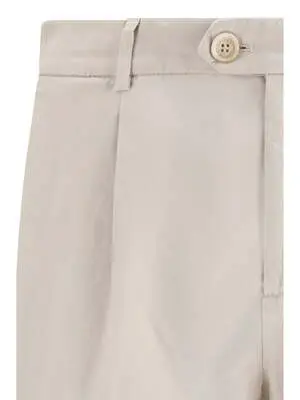 Brunello Cucinelli Cotton Trousers - Multicolor