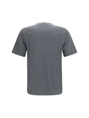 Brunello Cucinelli Cotton Printed T-shirt - Gray