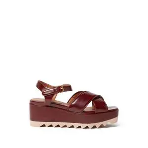 Stella McCartney Platform Sole Buckle Fastening Ankle Strap Sandals - Red