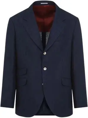 Brunello Cucinelli Linen Notch Lapel Suit Jacket