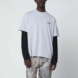 REPRESENT Grey Cotton T-shirt With Logo - Gray