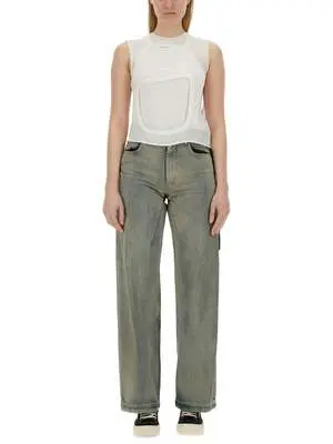 Rick Owens Cut-out Top - White