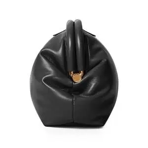Stella McCartney Leather Clutch With Gold Tone Hardware - Black