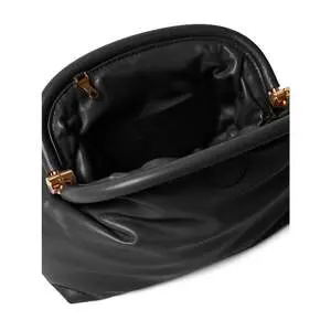 Stella McCartney Leather Clutch With Gold Tone Hardware - Black
