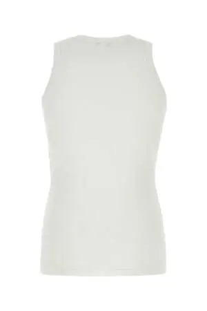 Alexander McQueen Stretch Cotton Tank Top - White