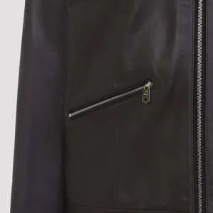 Paul Smith Regular Fit Leather Jacket - Brown