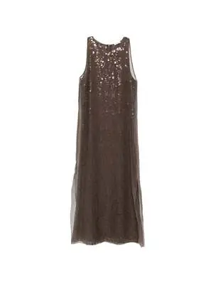 Brunello Cucinelli Silk Embellished Dress