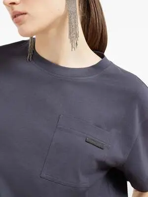 Brunello Cucinelli Cotton Jersey T-shirt With Pocket Detail