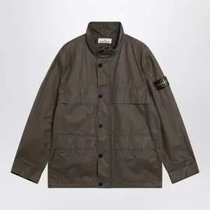 Stone Island Waxed Cotton Canvas Field Jacket - Brown
