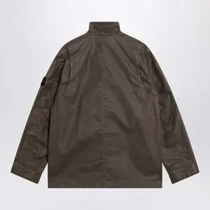 Stone Island Waxed Cotton Canvas Field Jacket - Brown