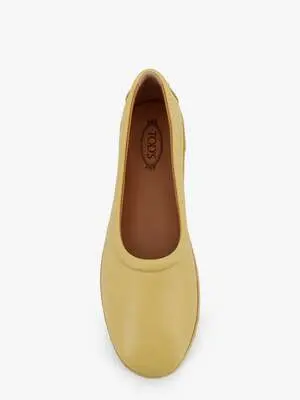 TOD'S Leather Ballerinas With Gomminos Detail - Multicolor