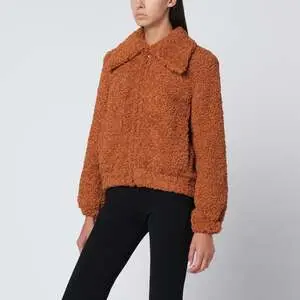PATOU Faux Fur Bomber Jacket - Orange