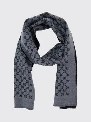 Gucci Gucci Scarf Men Grey Multicolor