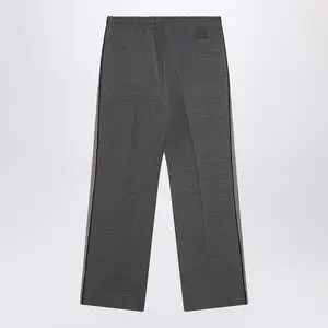 Miu Miu Anthracite Knitted Trousers In Punto Stoffa