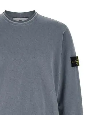 Stone Island Brushed Cotton Sweatshirt - Blue