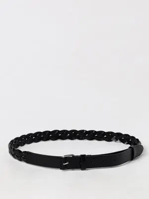 Max Mara Braided Nappa Leather Belt - Black