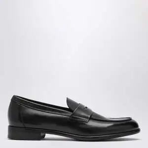 DOUCAL'S Leather Penny Loafers - Black