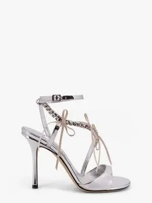 JIMMY CHOO Lula Leather Sandals With Rhinestone Detail - Multicolor
