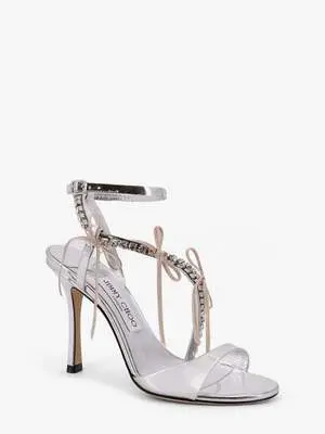JIMMY CHOO Lula Leather Sandals With Rhinestone Detail - Multicolor