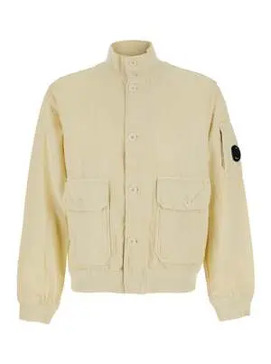 C.P. COMPANY Beige Cotton And Linen Jacket