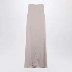 Max Mara Satin Sleeveless Maxi Dress