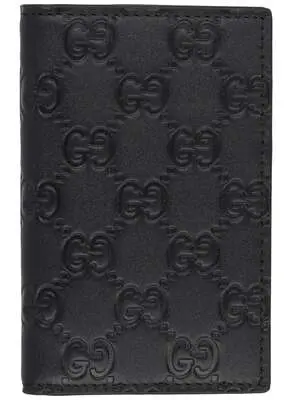 Gucci Card Holder Gg Emblem - Black