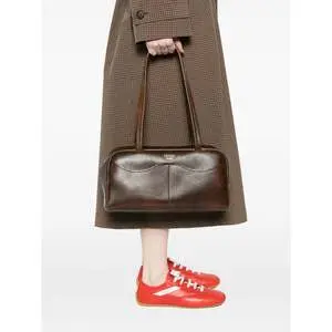 Prada Calf Leather Shoulder Bag - Brown