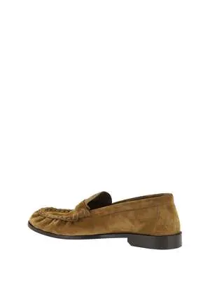 Saint Laurent Le Loafer Suede Loafers - Brown