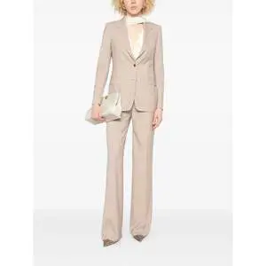 Tagliatore Neutrals Tailoring Evening Suit With Flap Pockets - Cream