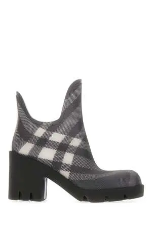 Burberry Checked Sock Boots - Multicolor