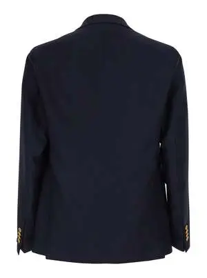 Tagliatore Single-breasted Blue Jacket With Classic Design In Wool For