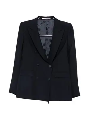 Tagliatore TAGLIATORE Double-Breasted Wool Blazer Jacket Multicolor