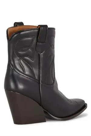 Stella McCartney Black Leather Ankle Boots