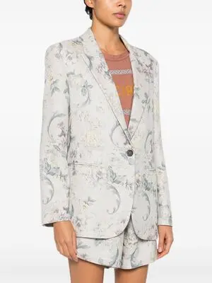 FORTE_FORTE Single-breasted Floral Print Blazer - Multicolor