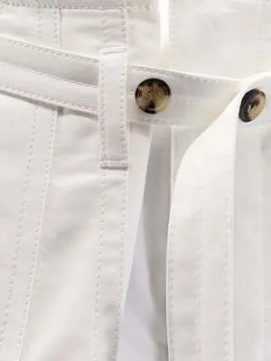 Bottega Veneta Wide Leg Cotton Bermuda Shorts