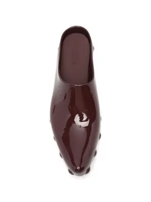 Bottega Veneta Studded Glossed Block Heel Clogs
